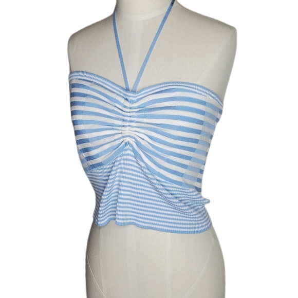 Full Tilt | Tops | Full Tilt Striped Halter Crop | Poshmark